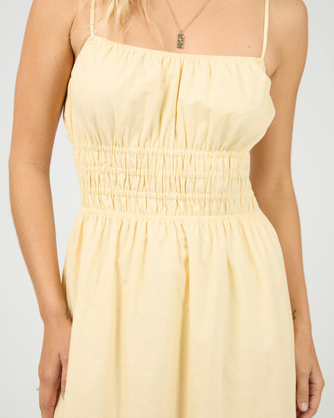 All About Eve Alessa Linen Maxi Dress Yellow | Shine On NZ