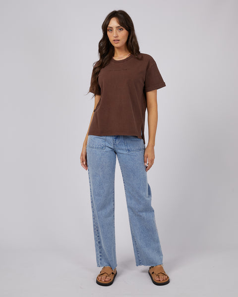 All About Eve AAE Washed Tee Brown | Shine On NZ