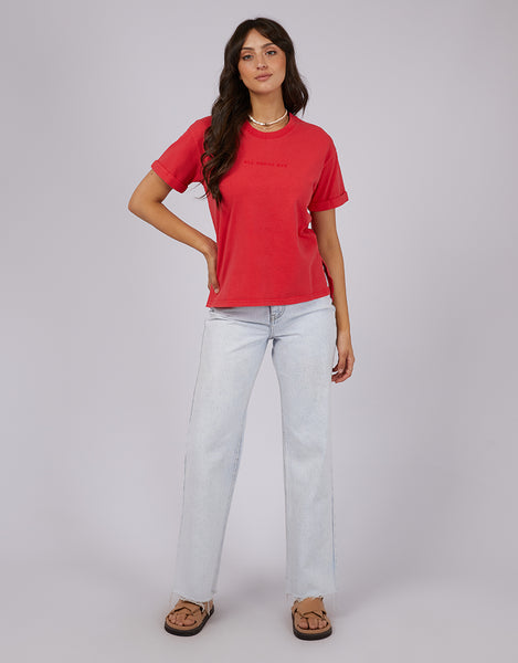 All About Eve AAE Washed Tee Red | Shine On NZ