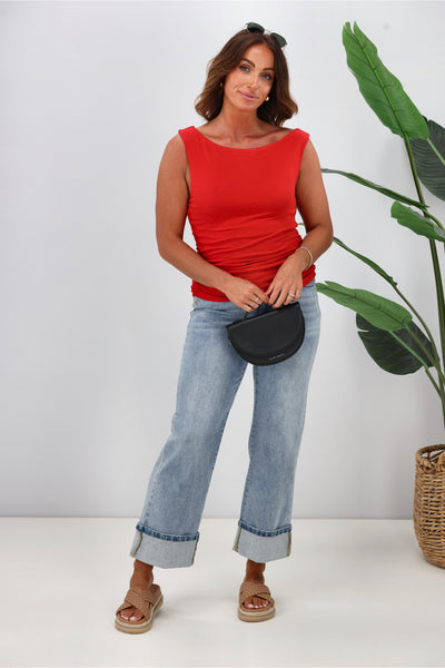 All About Eve Kylie Off Shoulder Top Scarlet | Shine On NZ