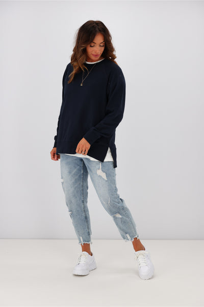 Elm Melbourne Crew Navy | Shine On NZ