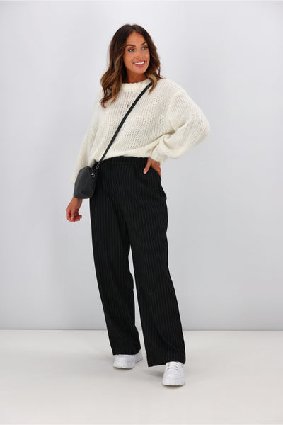 Jorge Riley Wide Leg Pant Black | Shine On NZ