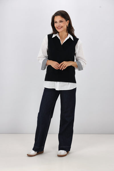 Shine On Label Elise Knitted Vest Black | Shine On NZ