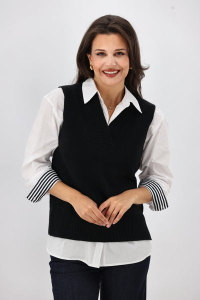 Shine On Label Elise Knitted Vest Black | Shine On NZ