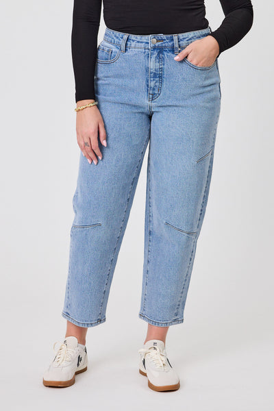 Shine On Label MacPherson Barrel Leg Jean Vintage Indigo | Shine On NZ