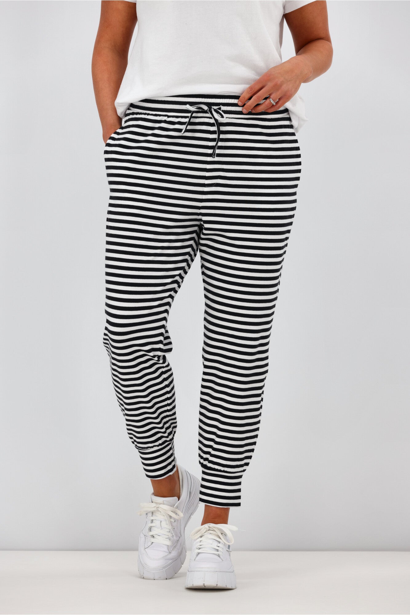 Silent Theory Falling Brick Stripe Pant Black White Stripe | Shine On NZ