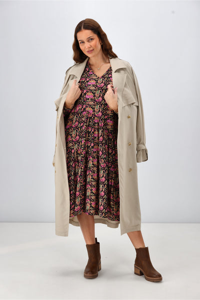 Sunday Boho Celine Dress Paisley Print Black | Shine On NZ