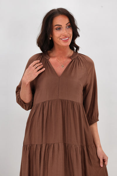 Sunday Boho Harlow Dress Chocolate | Shine On NZ