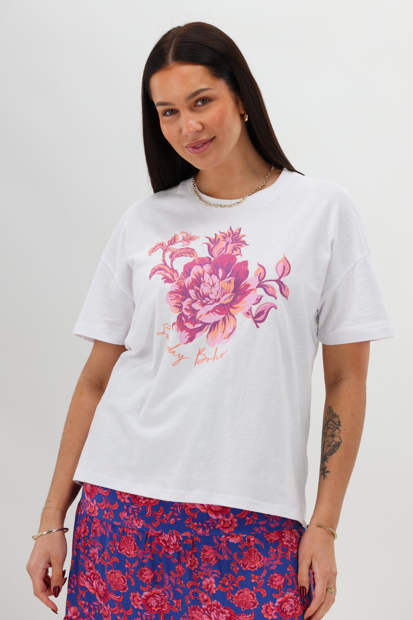 Sunday Boho Tarsia Tee White | Shine On NZ