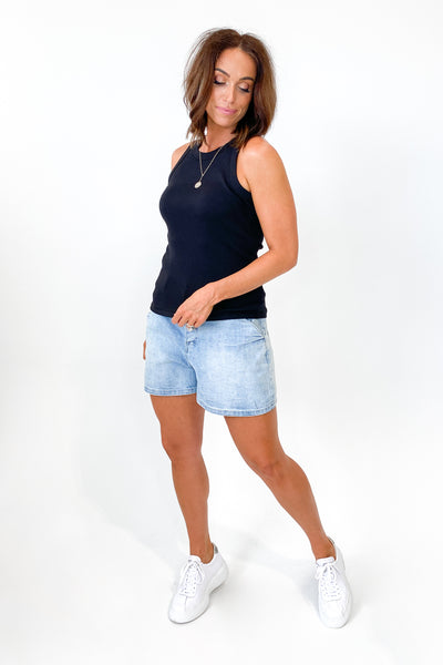 AS Colour Organic Rib Tank Black | Shine On NZ