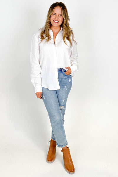 AS Colour Linen Shirt White | Shine On NZ